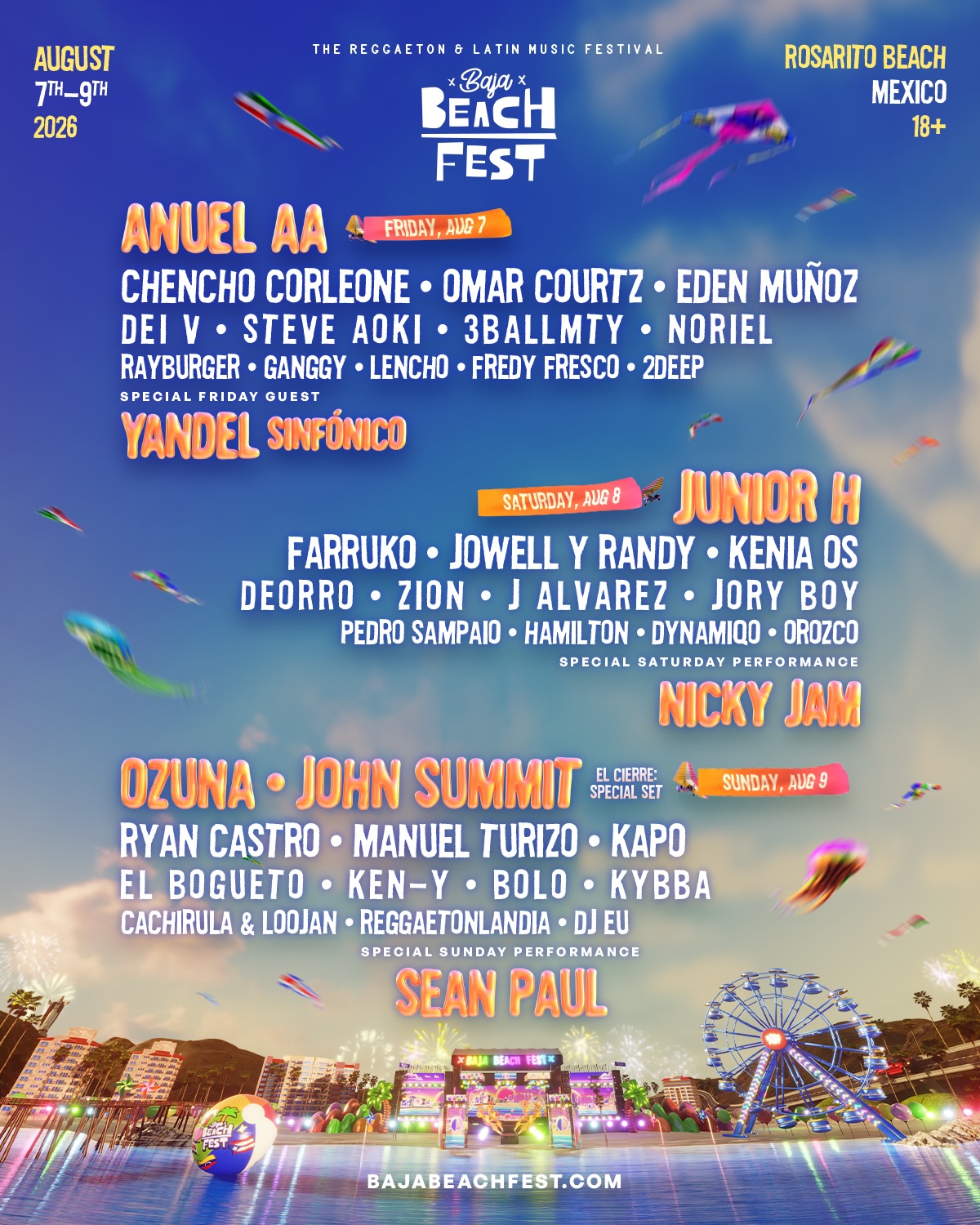 Baja Beach Fest 2026 Lineup | Grooveist