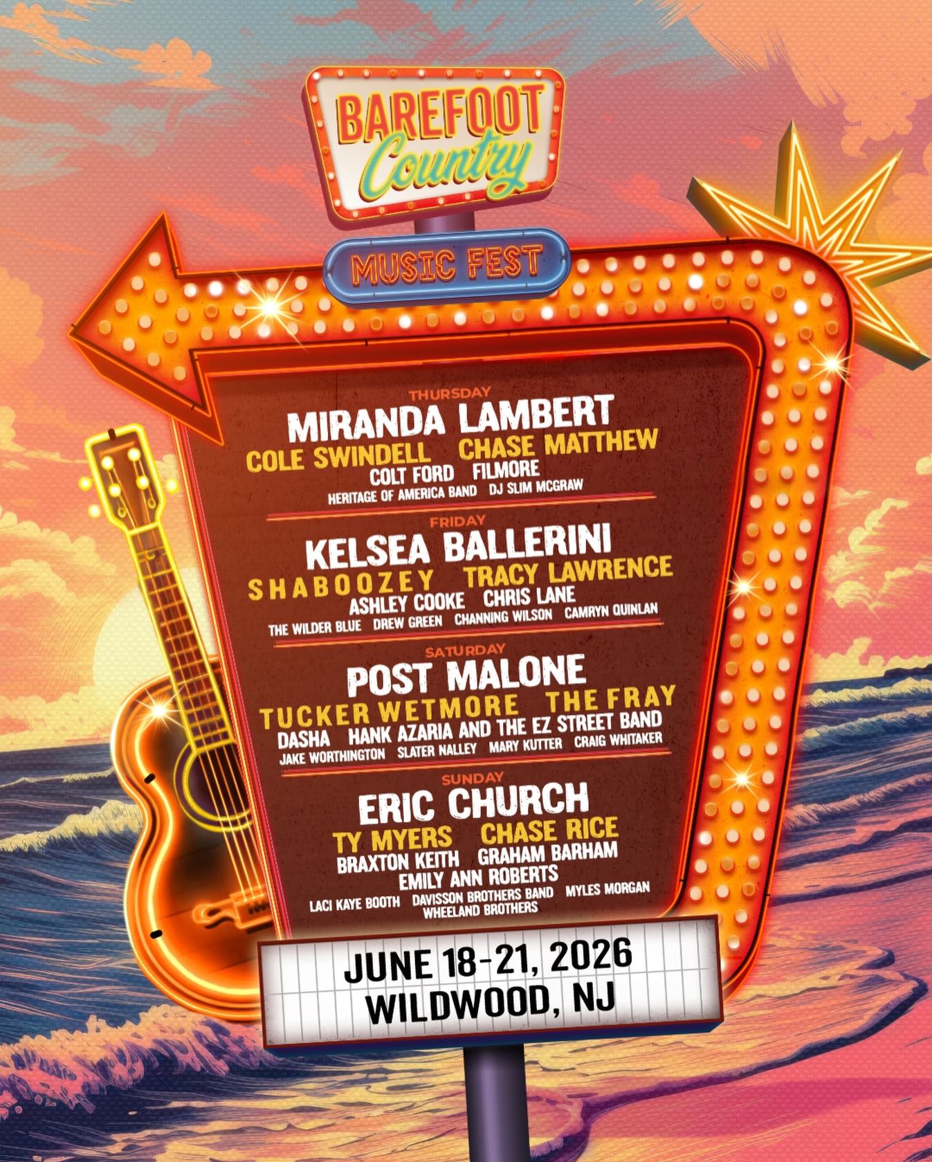 Barefoot Country Music Fest 2026 Lineup | Grooveist