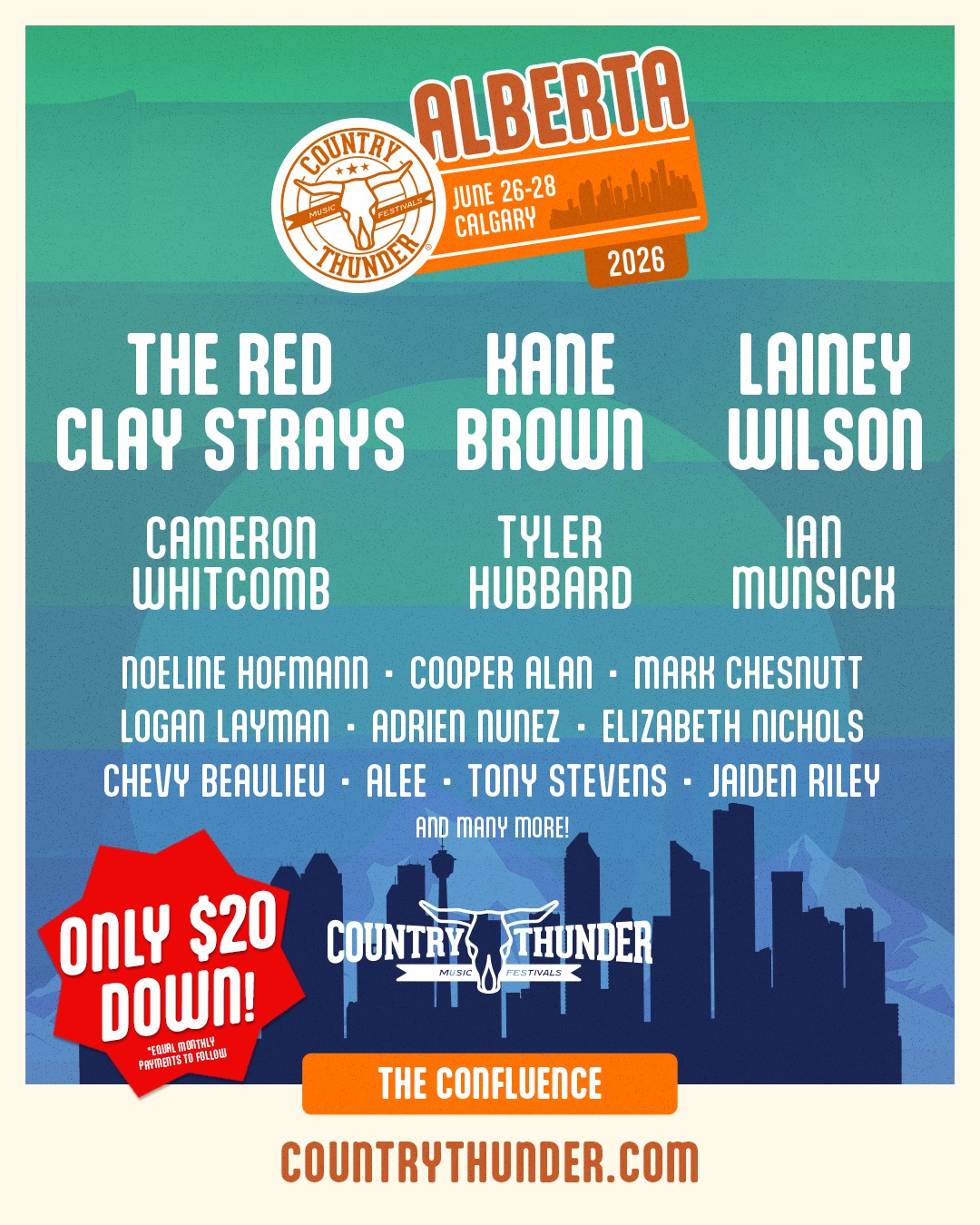 Country Thunder Alberta 2026 Lineup | Grooveist