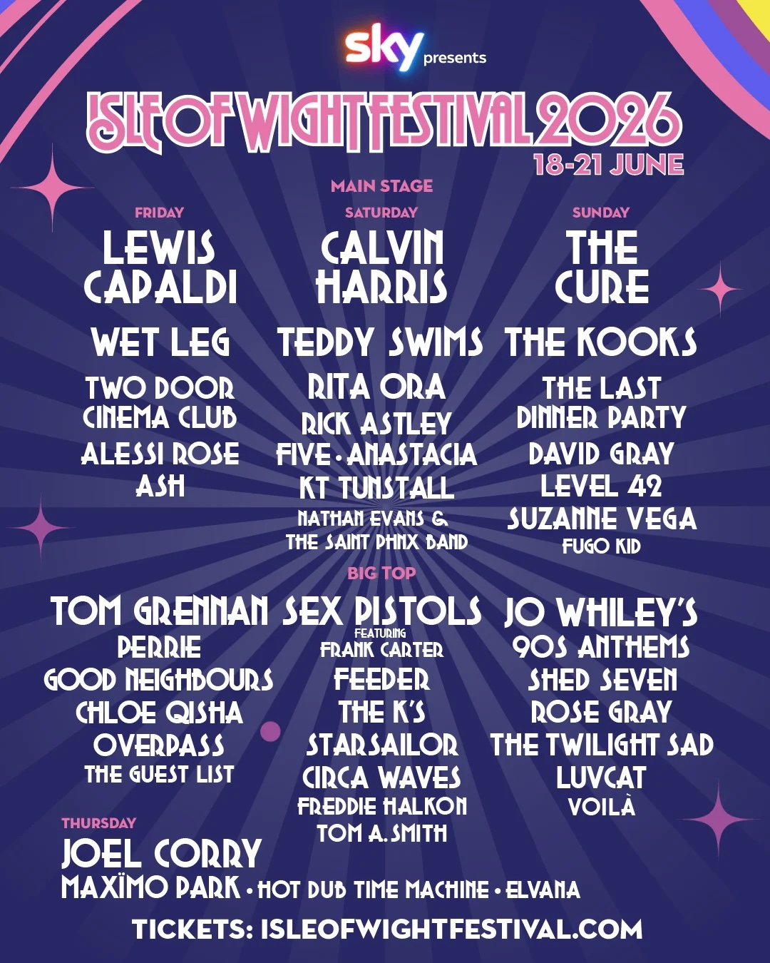 Isle Of Wight Festival 2026 Lineup Grooveist Isle Of Wight Festival 2026 Lineup Grooveist