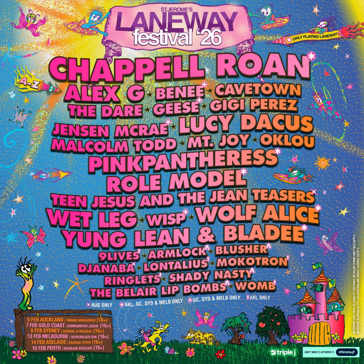 Laneway Festival Adelaide 2026 Lineup | Grooveist