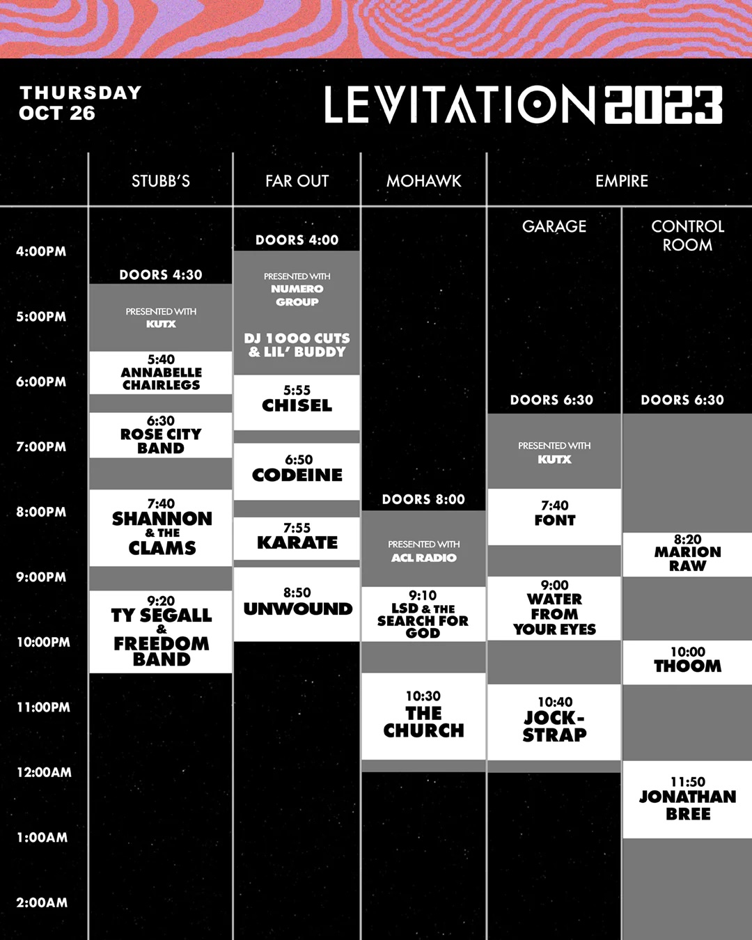 LEVITATION AUSTIN Reveals 2023 Lineup, Schedule | Grooveist LEVITATION AUSTIN Reveals 2023 Lineup, Schedule | Grooveist