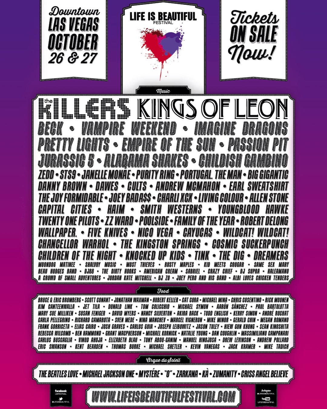 Life Is Beautiful 2013 Lineup | Grooveist