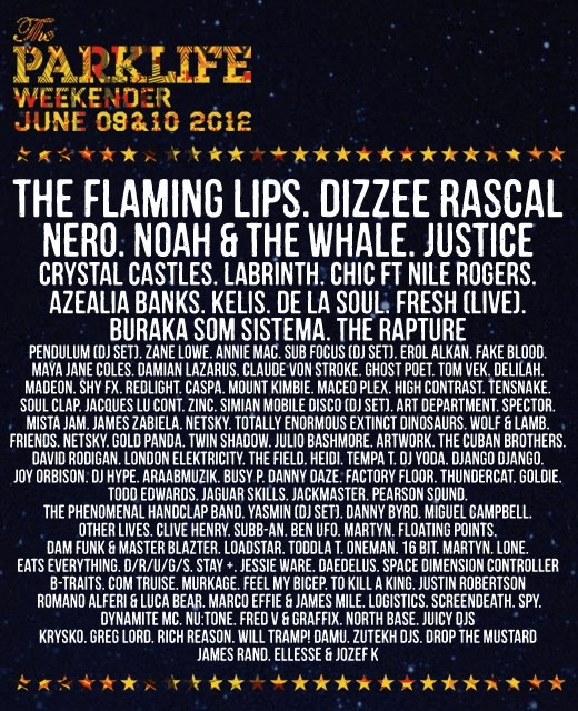 Parklife Festival 2012 Lineup | Grooveist