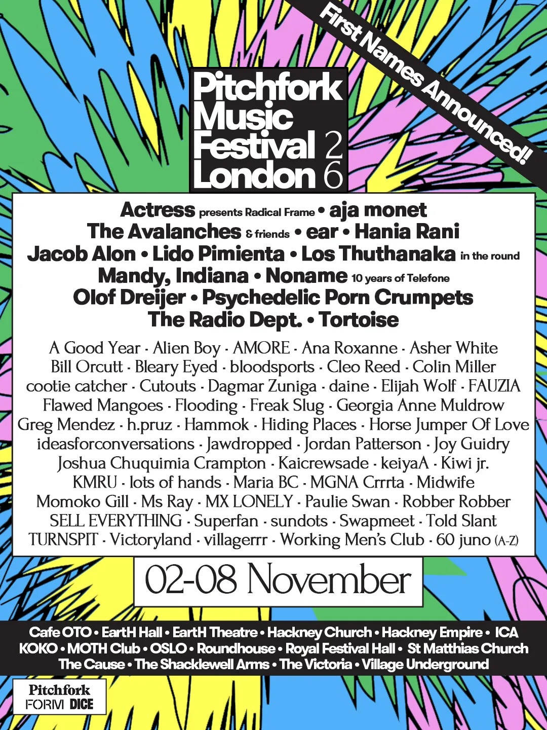 Pitchfork Music Festival London 2026 Lineup | Grooveist
