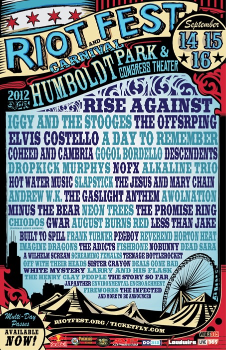 Riot Fest 2012 Lineup | Grooveist