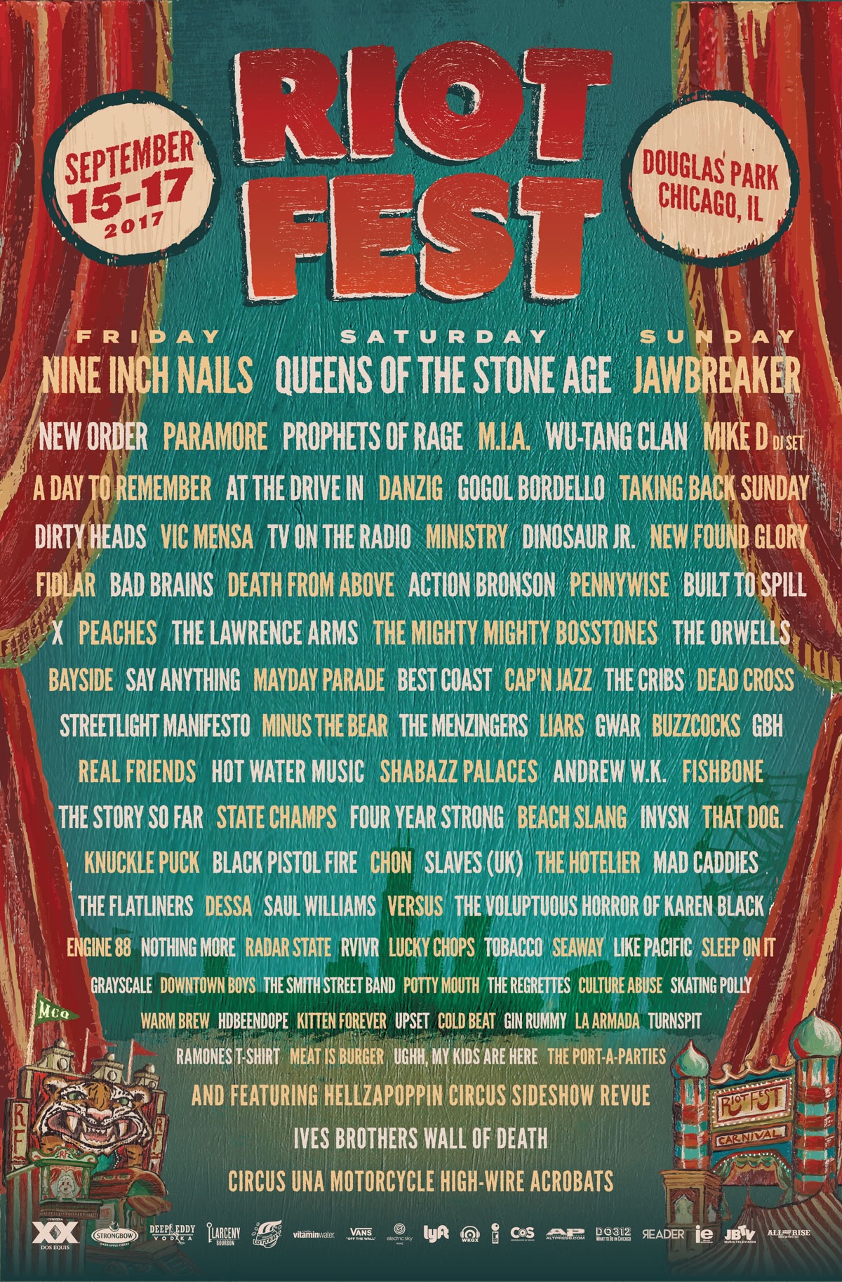 Riot Fest 2017 Lineup | Grooveist