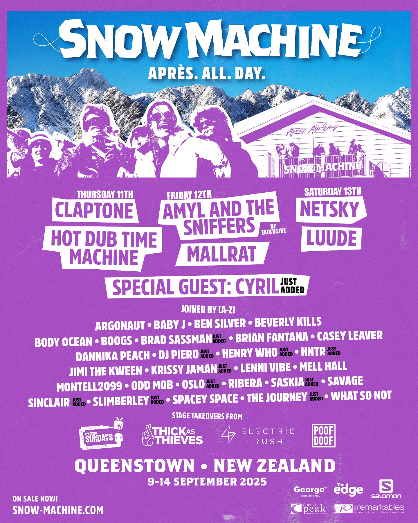 Snow Machine New Zealand 2025 Lineup | Grooveist
