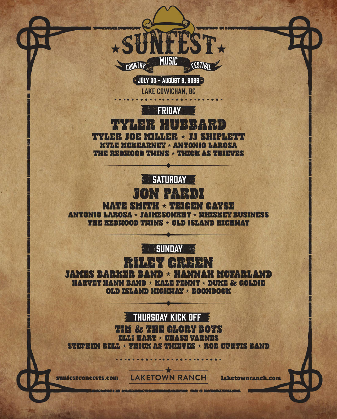Sunfest Country Music Festival 2026 Lineup | Grooveist