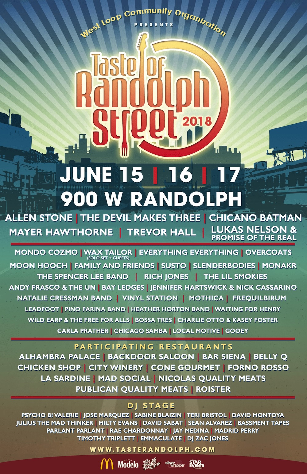 Taste of Randolph Street 2018 Lineup | Grooveist