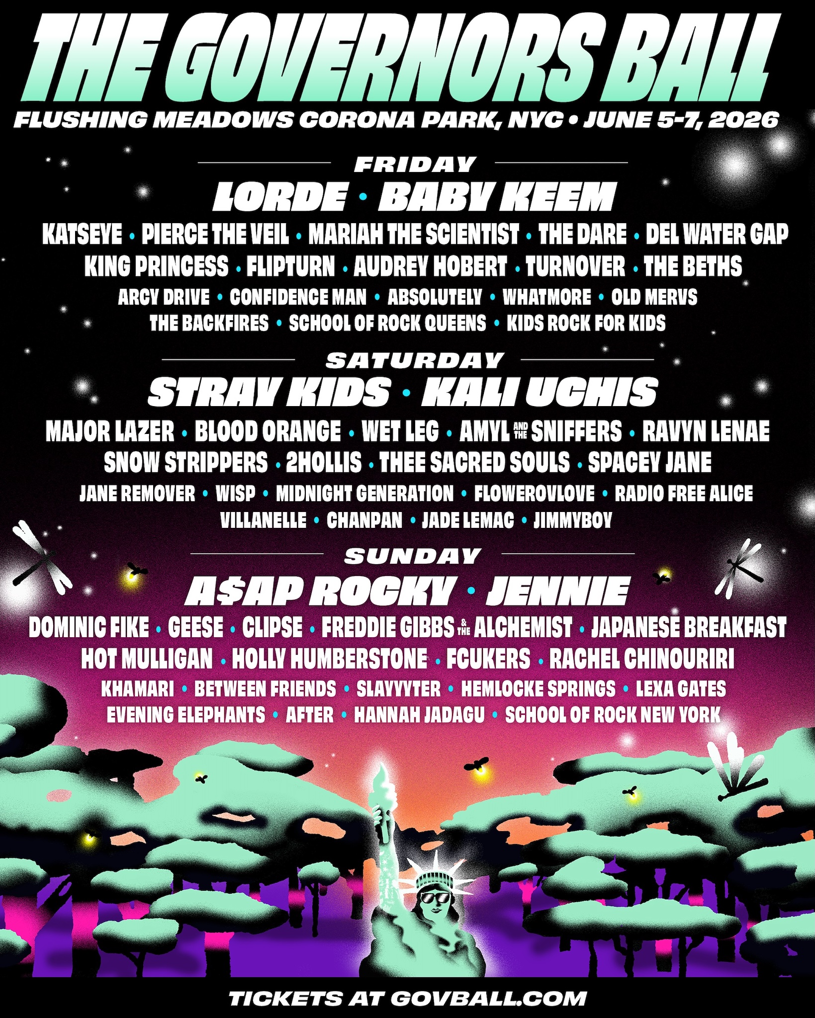 The Governors Ball 2026 Lineup | Grooveist